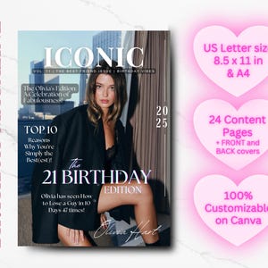 Personalized Birthday Magazine Template | Birthday Magazine for Best ...