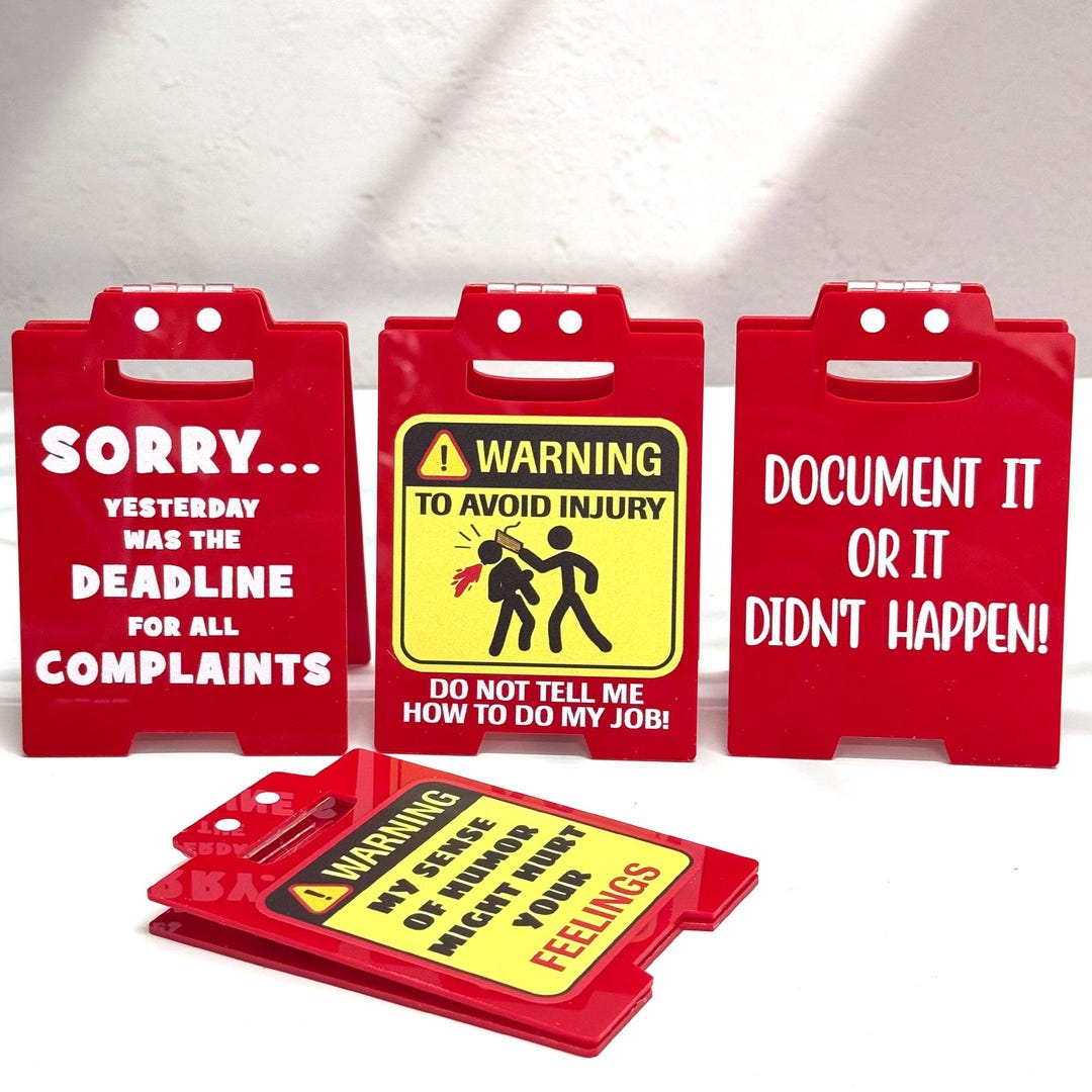 Find Out Desk Sign,office Signs,joke Acrylic Warning Desk Signs,office ...