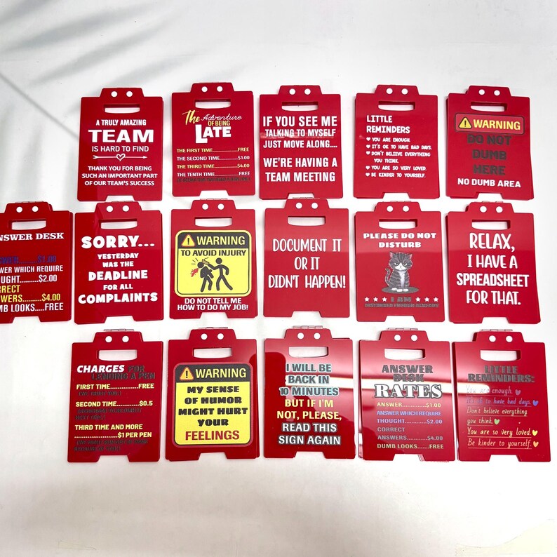 3D Office Signs,joke Acrylic Warning Desk Signs,office Co-workers Work ...