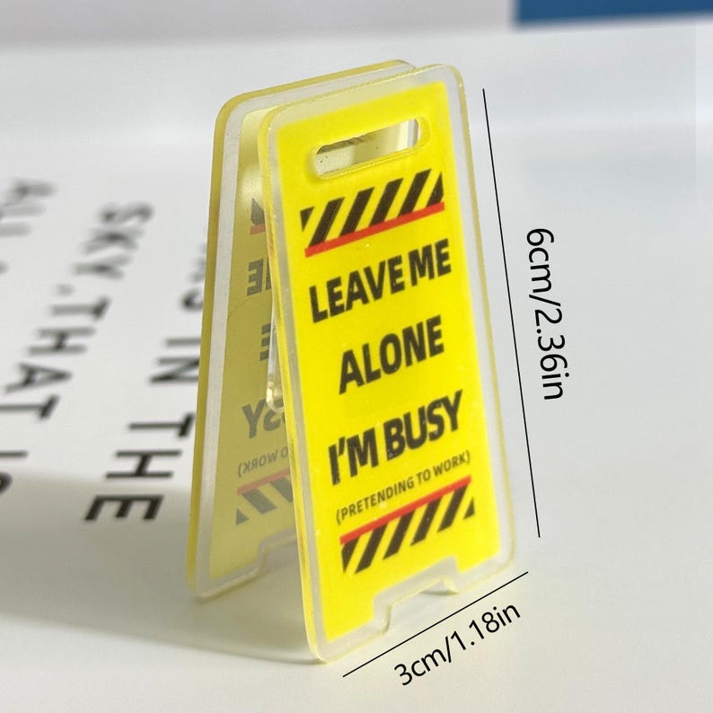 3D Office Mini Signs,funny Office Desk Signs "leave Me Alone, I'm Busy ...