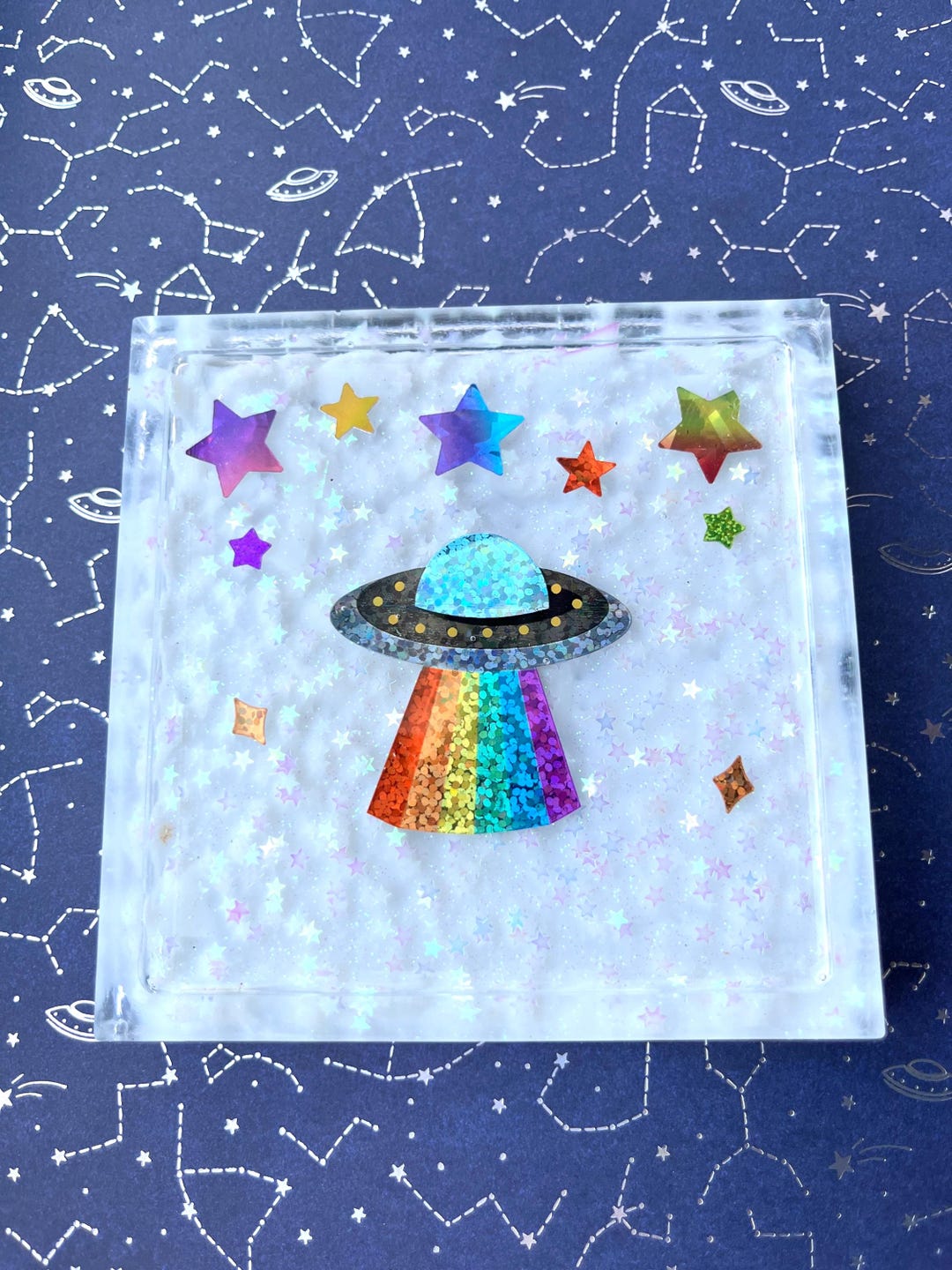 Rainbow UFO Trinkets Mini Tray - Etsy