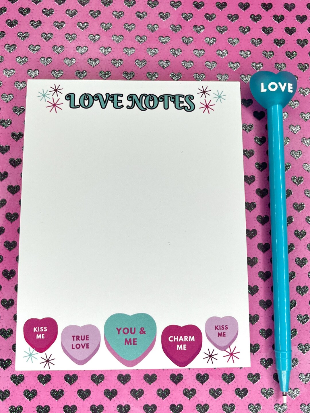 Candy Love Notes Stationery Notepad - Etsy