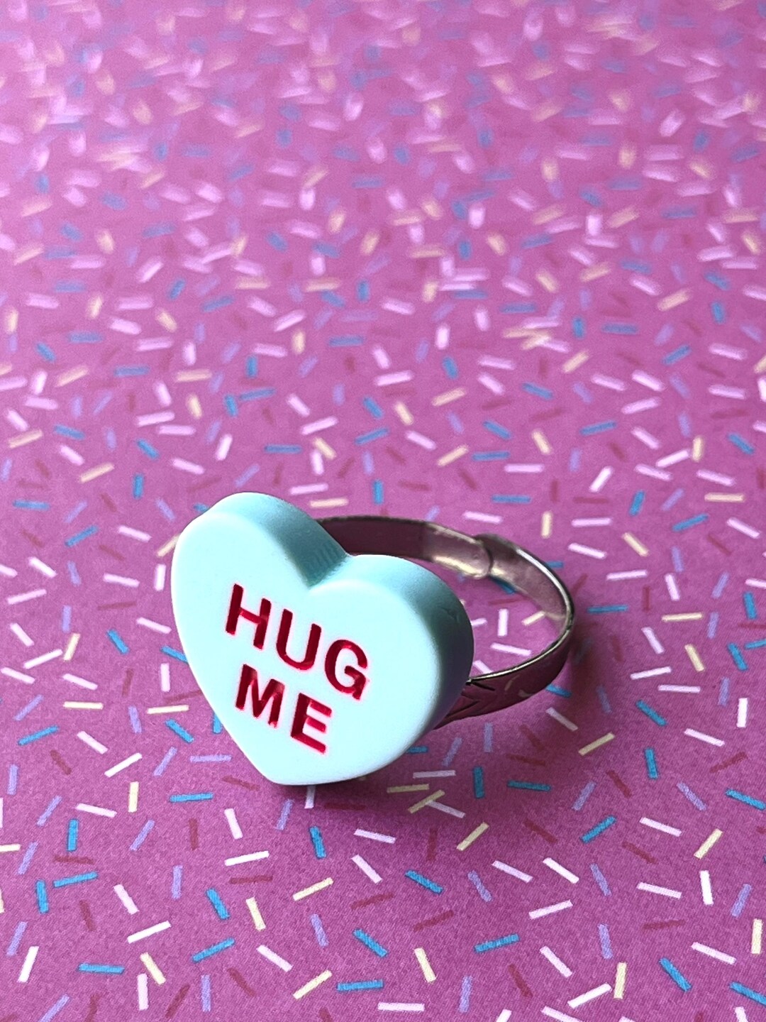 Hug Me Candy Heart Ring - Etsy