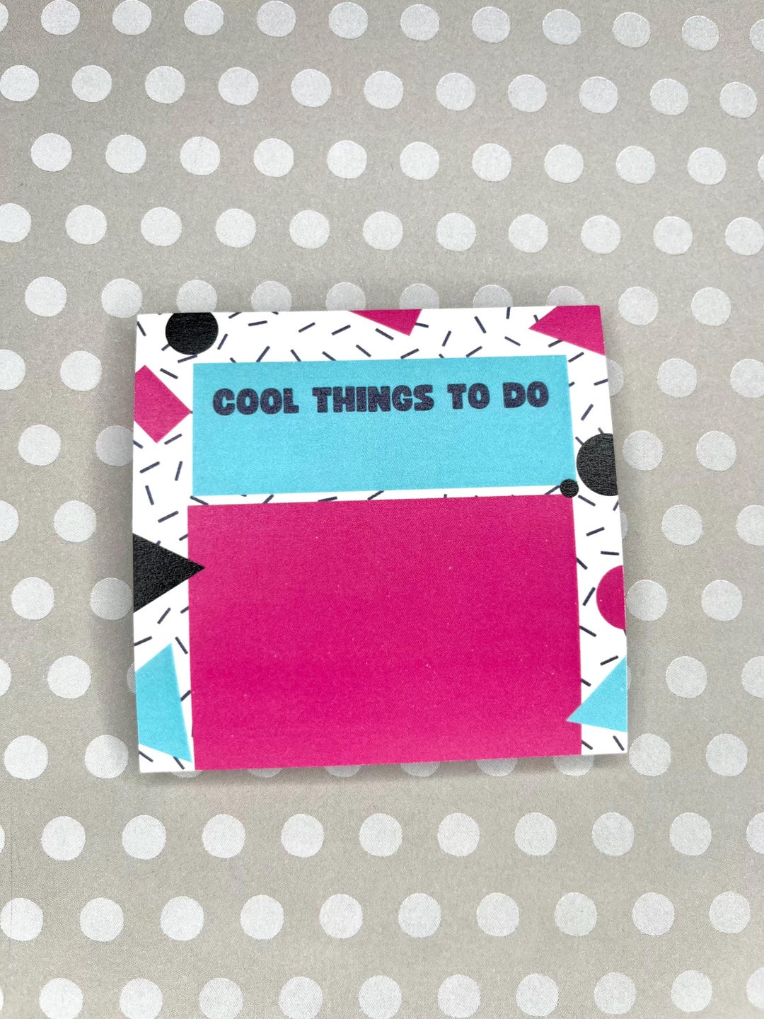 Cool Things to Do Notepad 3x3 - Etsy