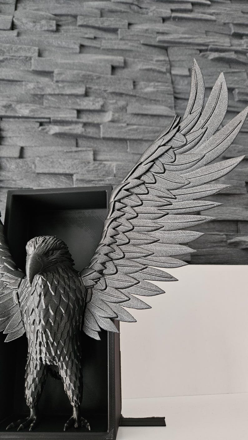 3D Printed Raven Wall Decor - Gothic Bird Art - Fantasy Home Decor - Etsy