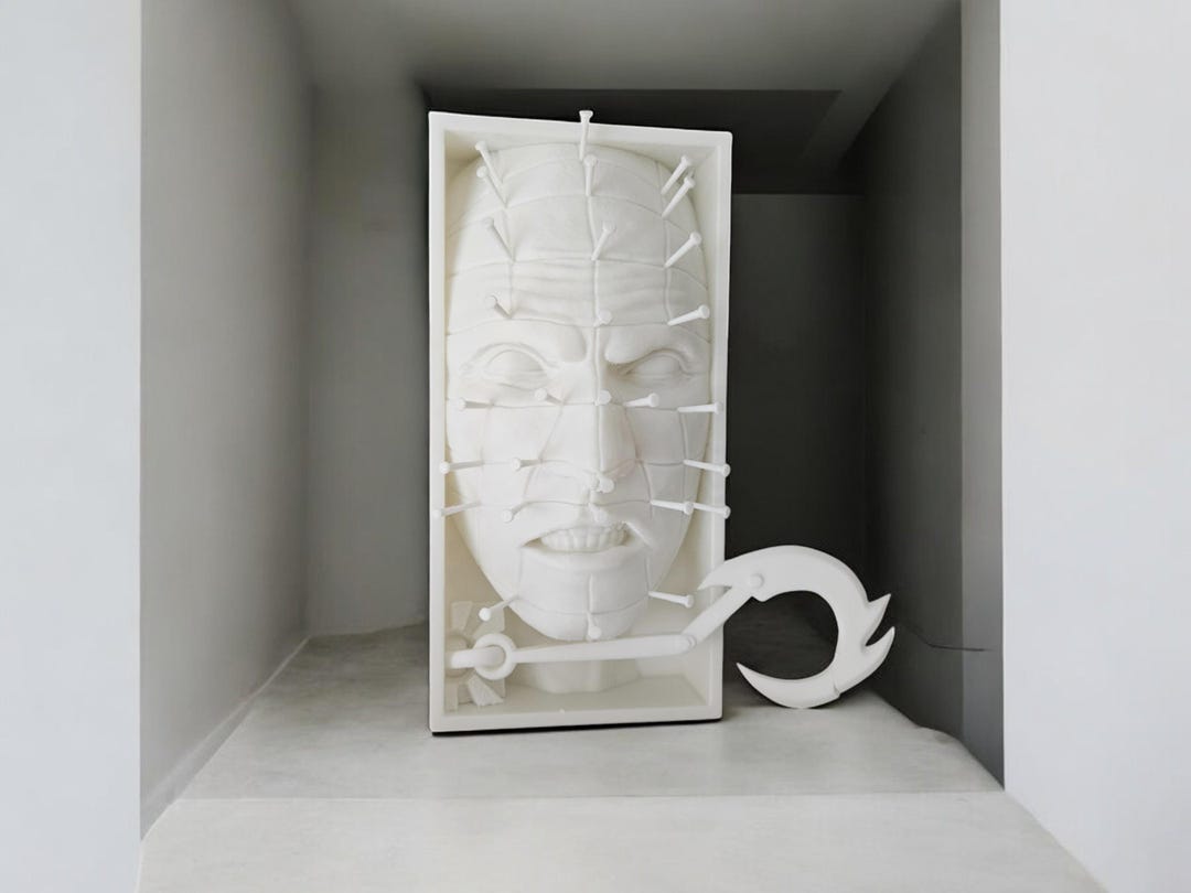 Hellraiser Pinhead Book Nook | 3D Printed Horror Bookend | Unique ...