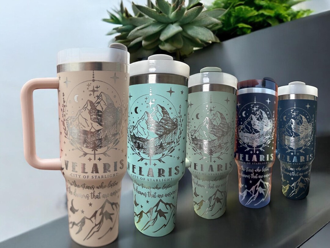 Velaris City of Starlight Tumbler Engraved 40oz Travel Cup With Handle ...