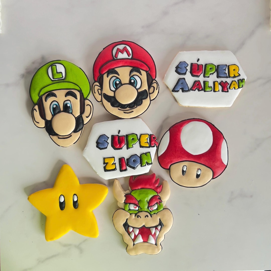 Cookies Decorated Mario Bros - Etsy