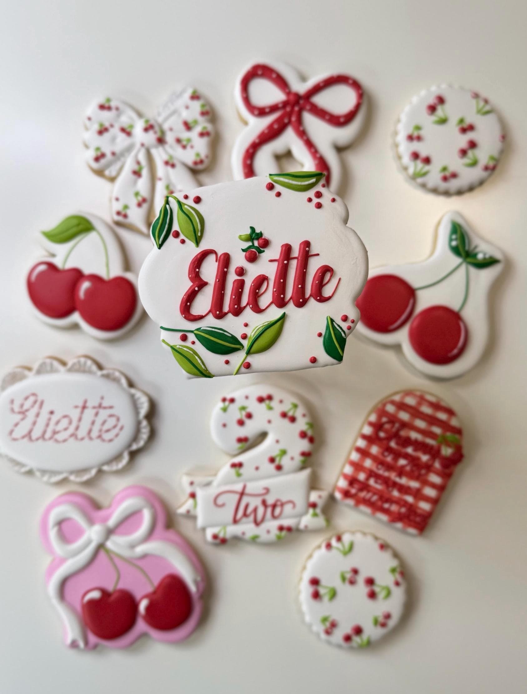 Cookies Decorated Cherry - Etsy