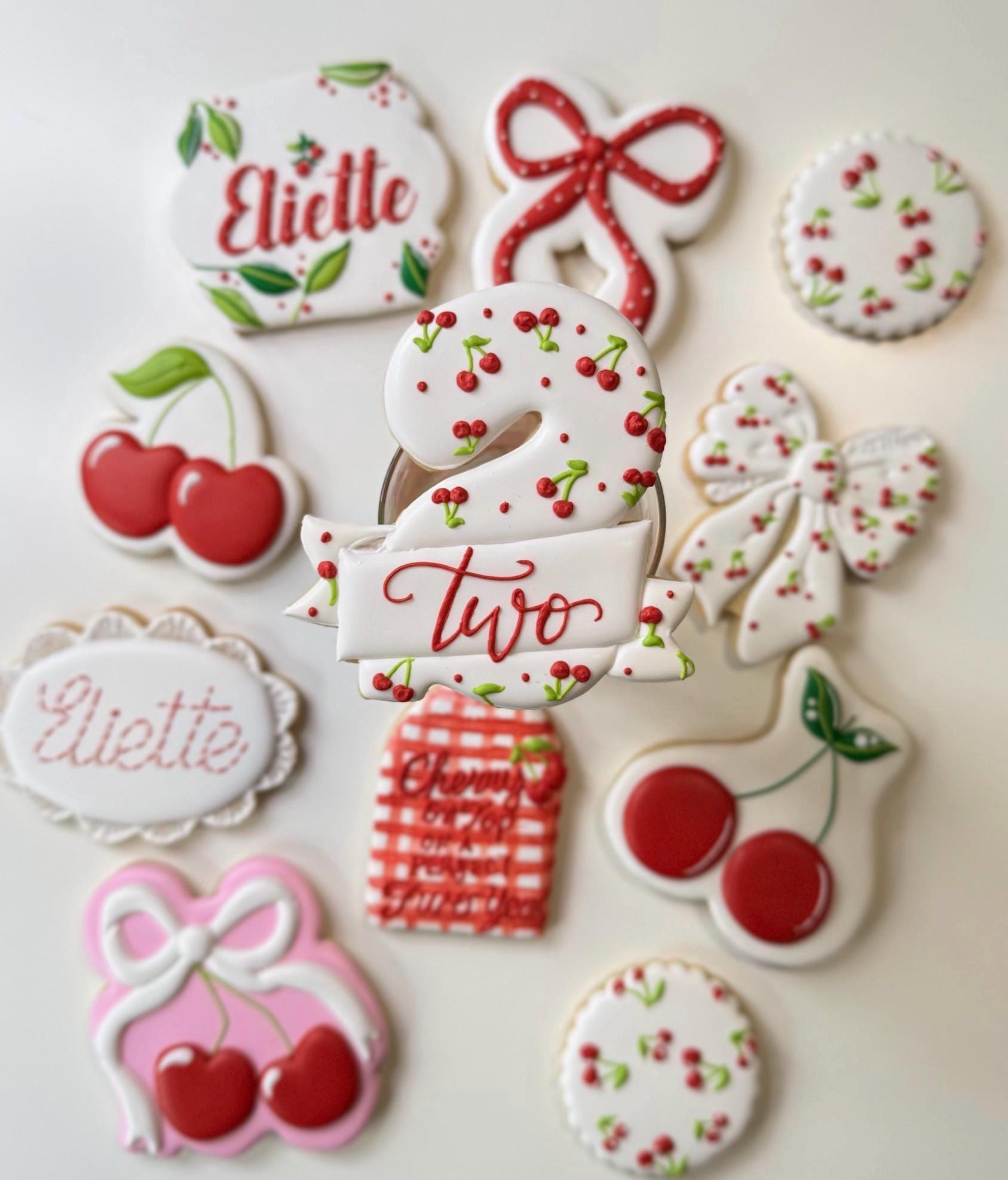 Cookies Decorated Cherry - Etsy