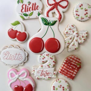 Cookies Decorated Cherry - Etsy