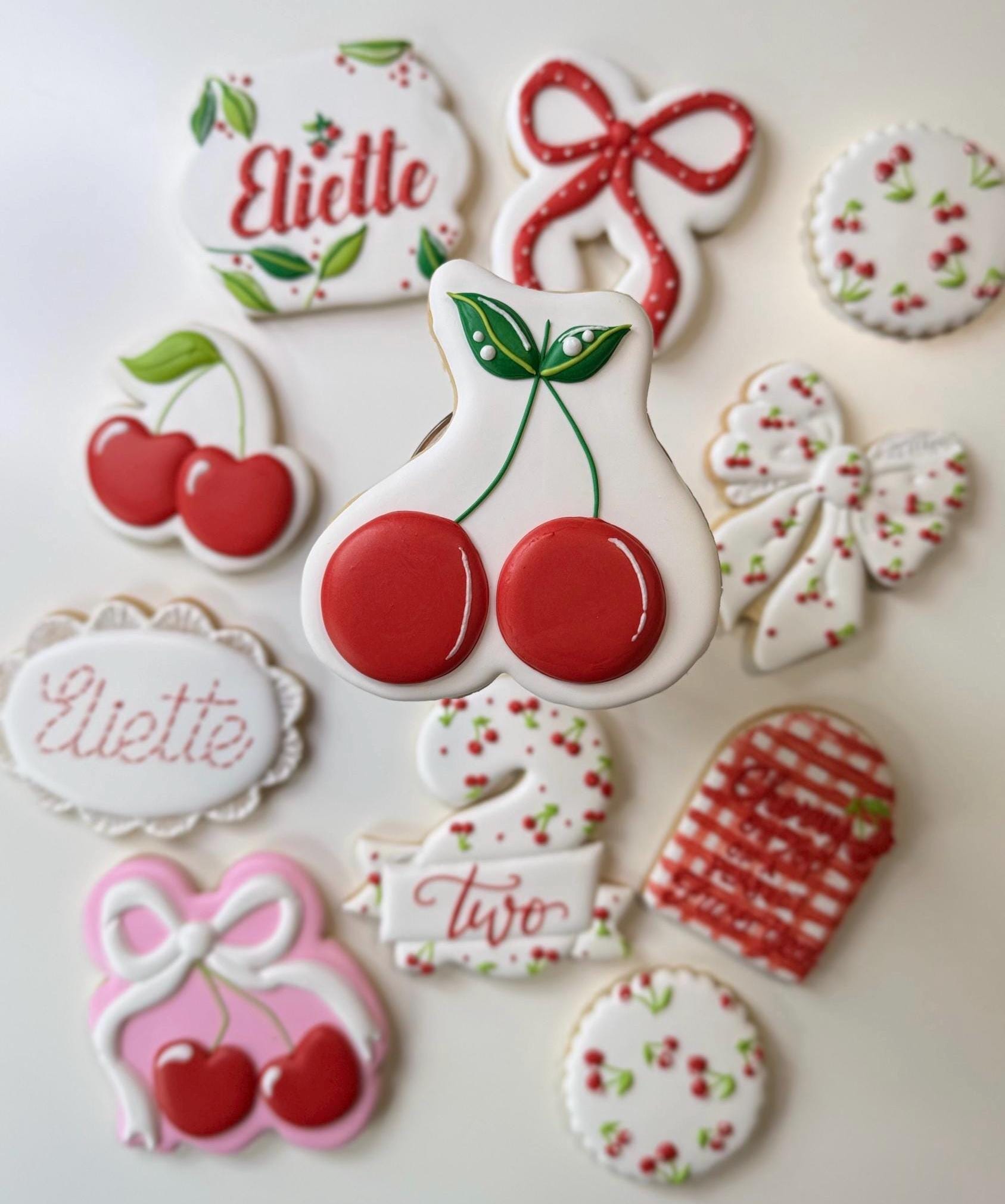 Cookies Decorated Cherry - Etsy