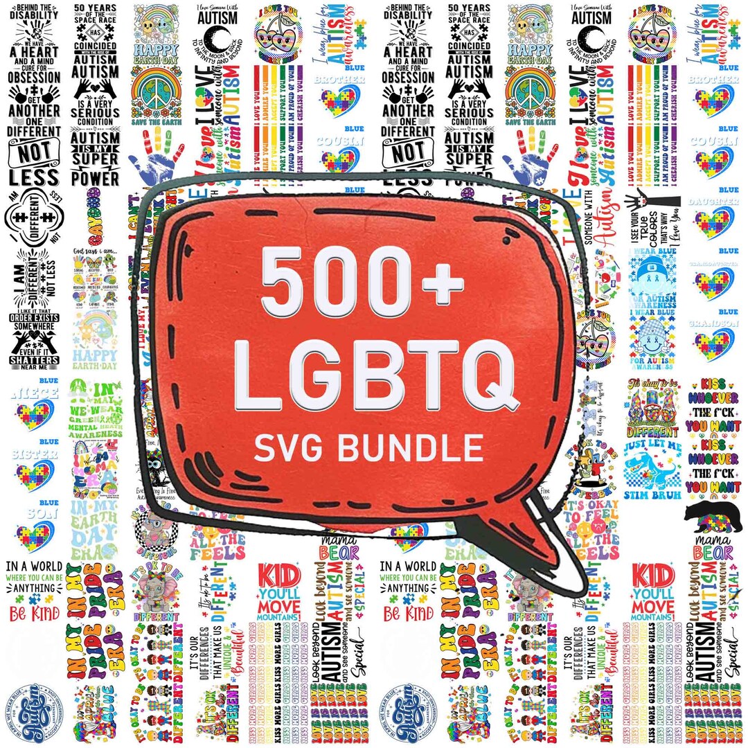 500 Lgbtq Designs, LGBTQ SVG Bundle, Gay Pride Svg, Lgbt Quotes Svg ...