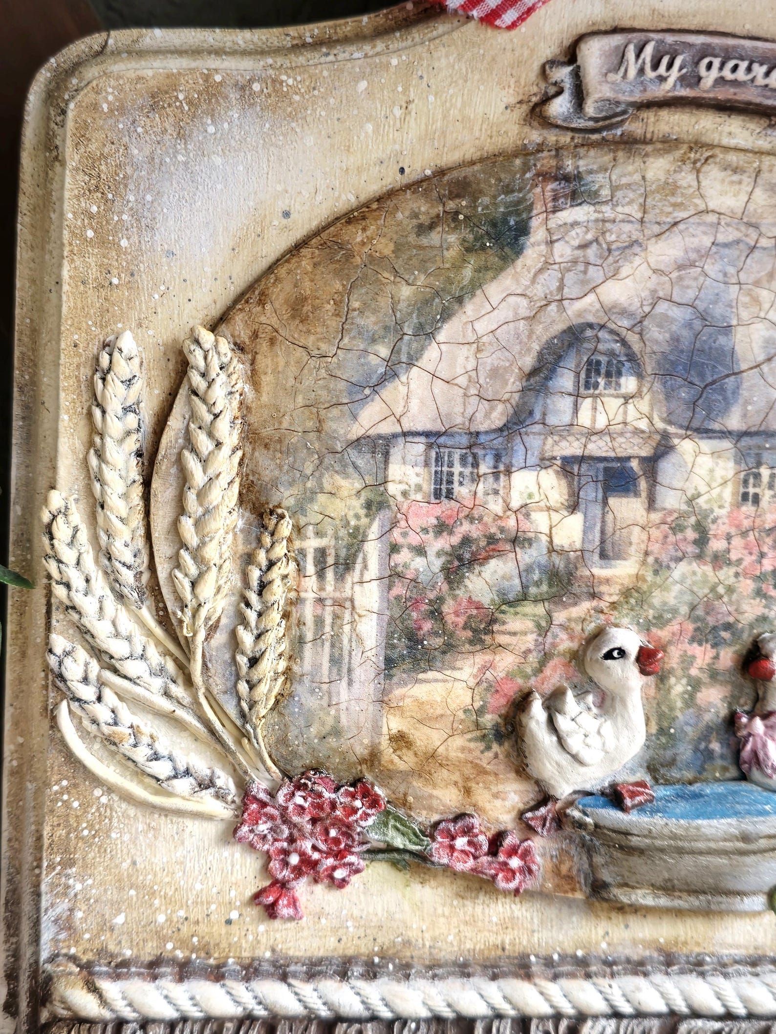 Wooden Kitchen Decor Cutting Board, Countryside Rustic Style ...