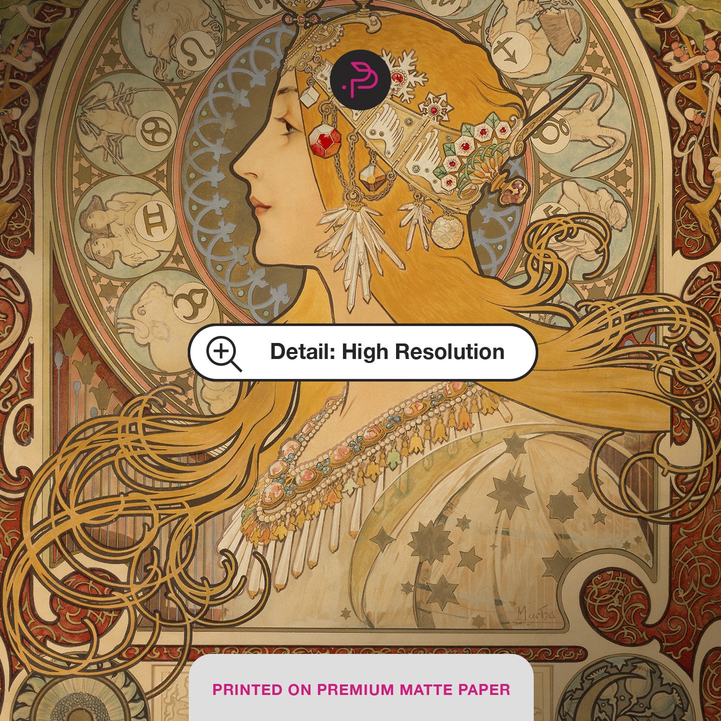 Alphonse Mucha Zodiac Framable Print Various Sizes for Your Space ...