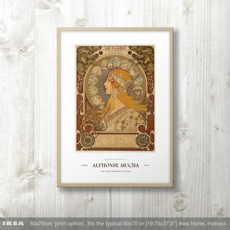 Alphonse Mucha - Zodiac Framable Print • Various Sizes for Your Space ...