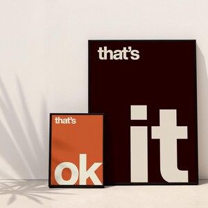 That's It Helvetica Poster | Typography Wall Art | Apartment Wall Decor ...