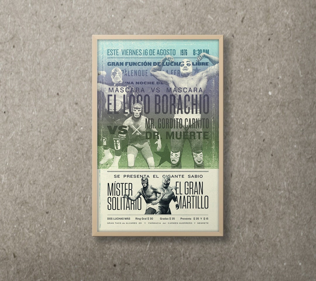 Lucha Libre Framable Print • Various Sizes • Great Gift • Stylish ...