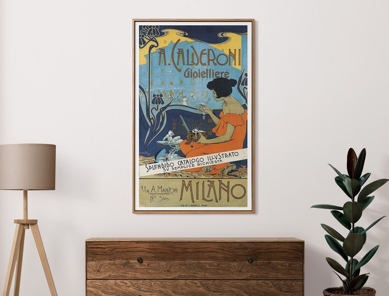 Italian Art Nouveau Framable Poster • Various Sizes for Your Space ...