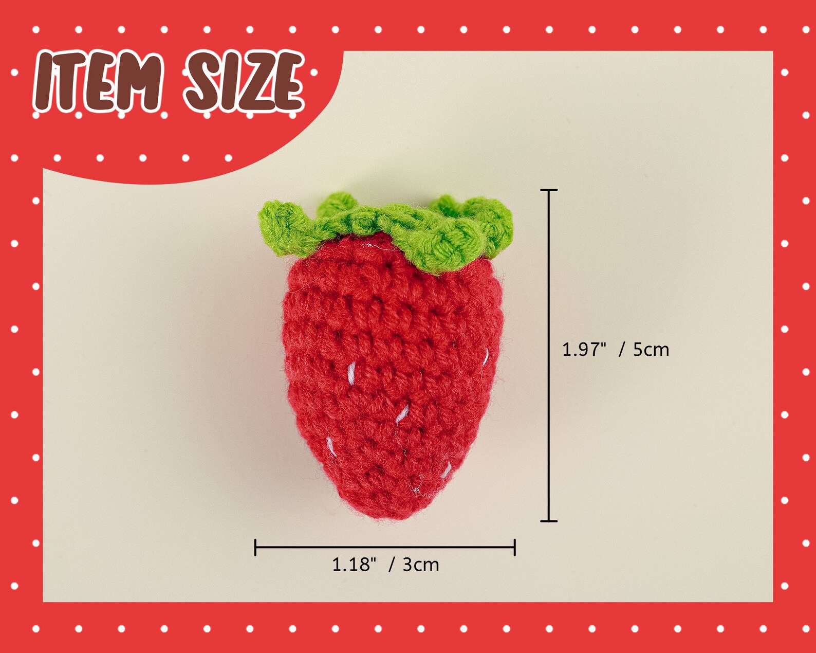 Crochet Strawberry for Decoration Handmade Crochet Strawberry ...