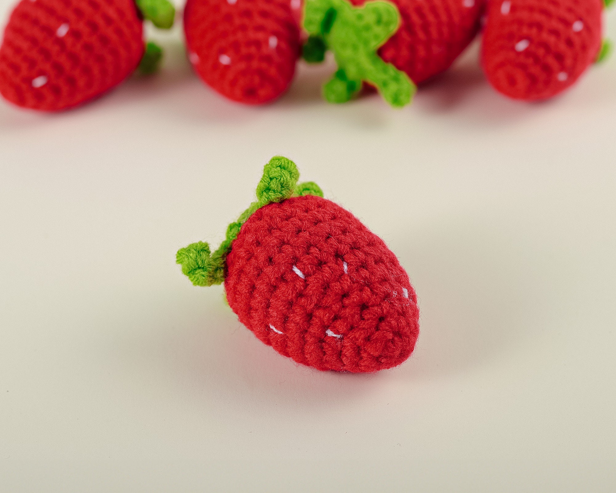 Crochet Strawberry for Decoration Handmade Crochet Strawberry ...