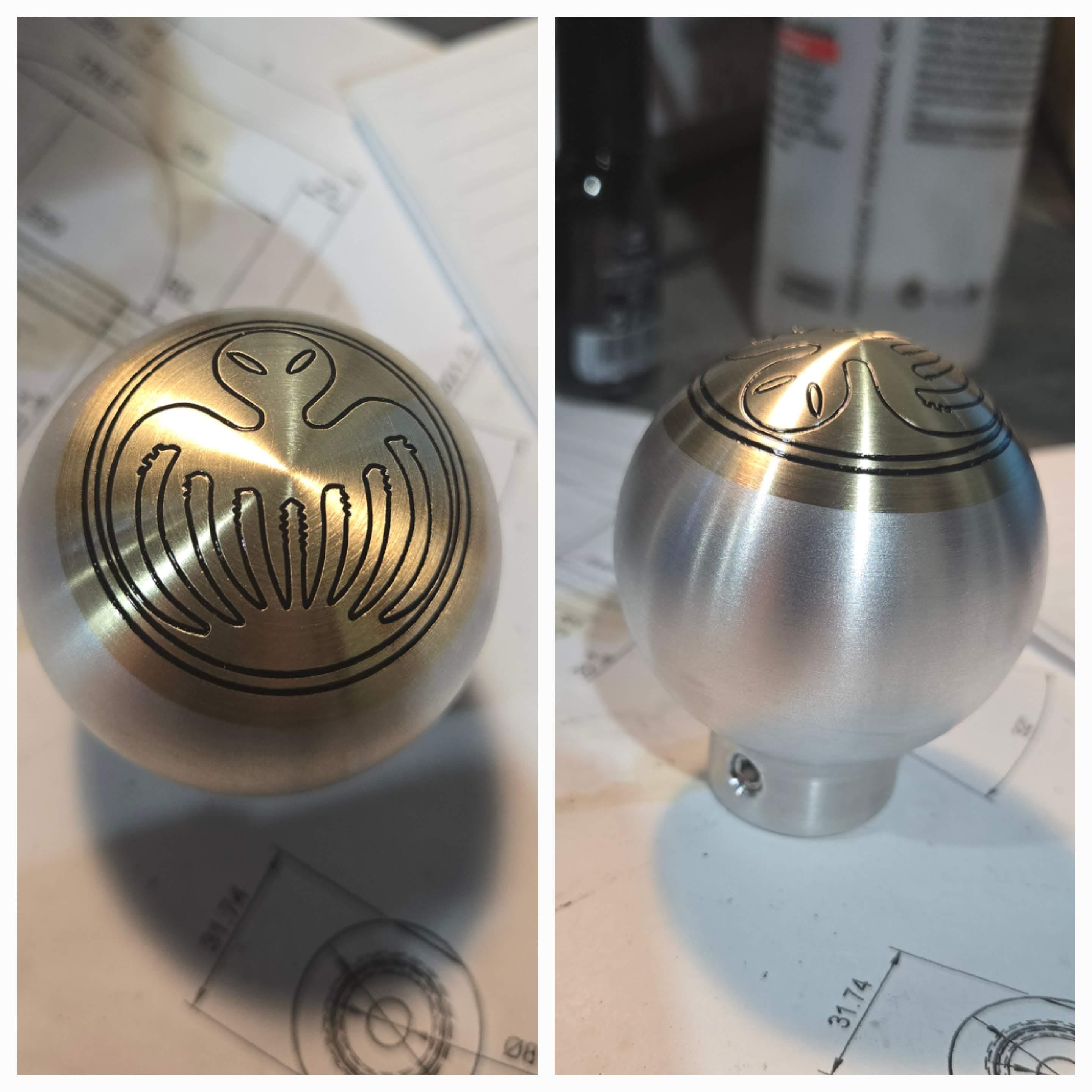 Custom Engraved Billet Aluminum With Brass Inlay Shift Knobs for Any ...