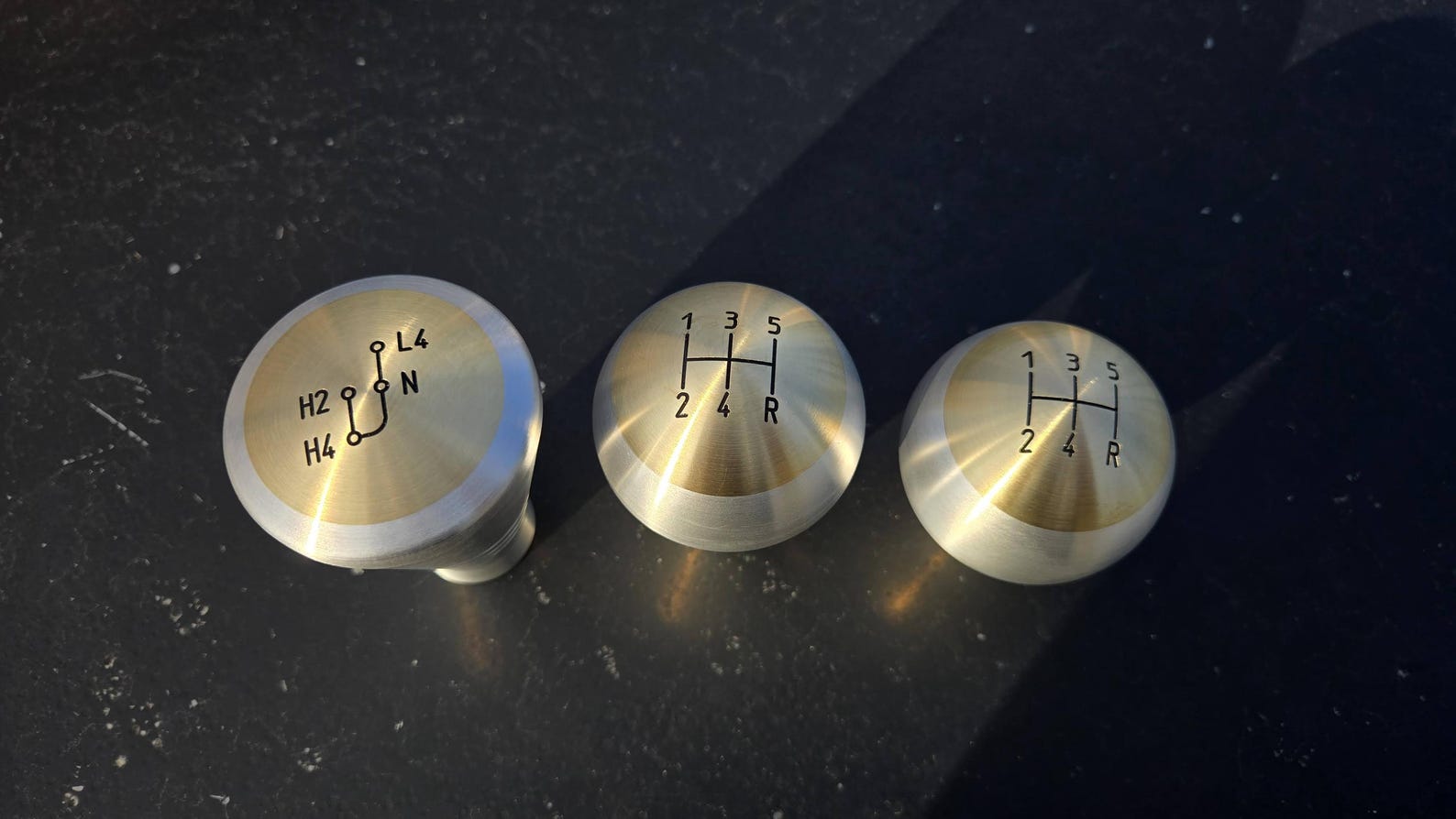 Custom Engraved Billet Aluminum With Brass Inlay Shift Knobs for Any ...