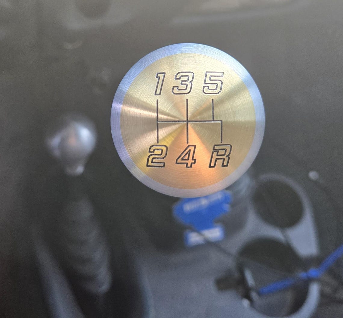 Custom Engraved Billet Aluminum With Brass Inlay Shift Knobs for Any ...