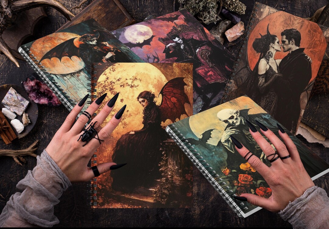 Vampire Diary, Gothic Romantic Notebook, Occult Jotter, Nosferatu Vibes ...