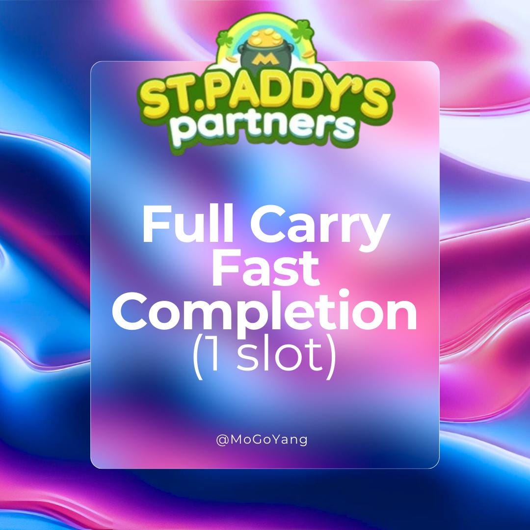 Mogo St Paddy Partners Full Carry Service (1 Slot) (read Description ...
