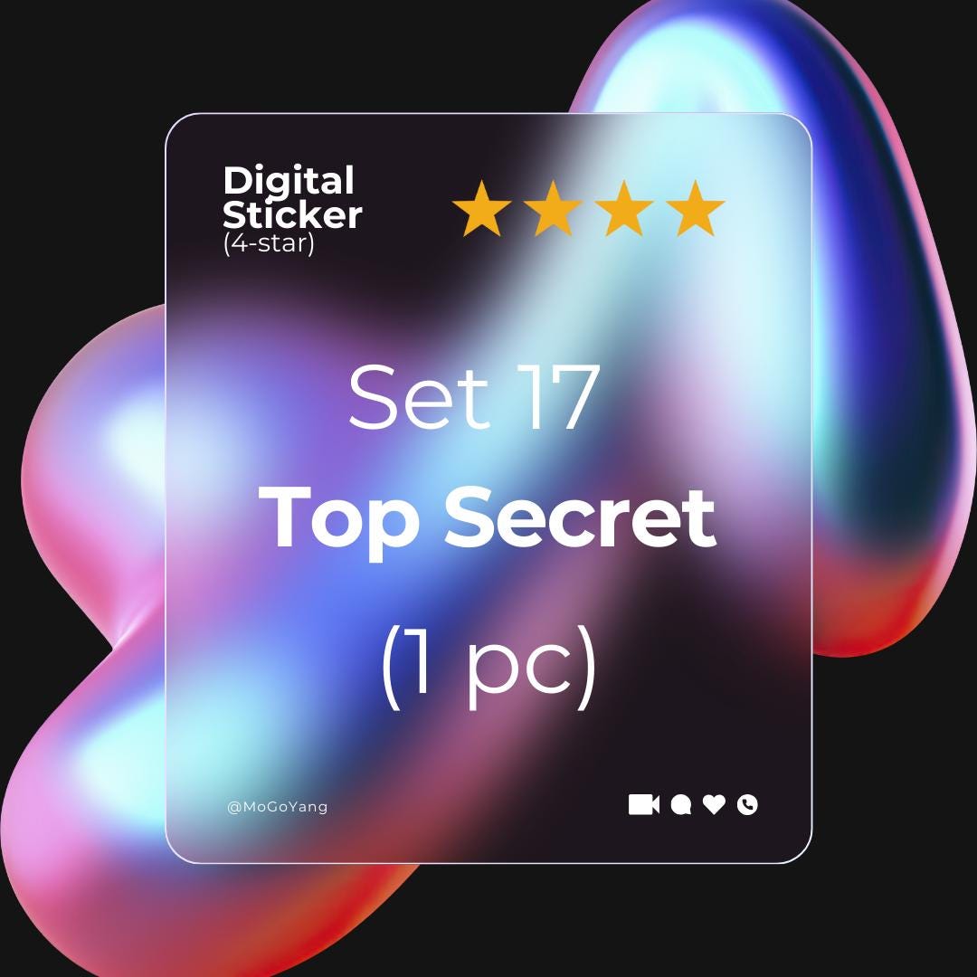 Top Secret 4 Star Sticker Set 17 1 Pc - Etsy