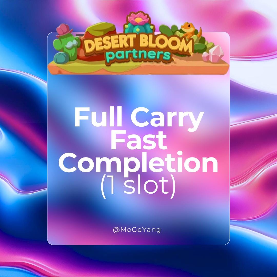 Mogo Desert Bloom Partners Full Carry Service (1 Slot) (read ...