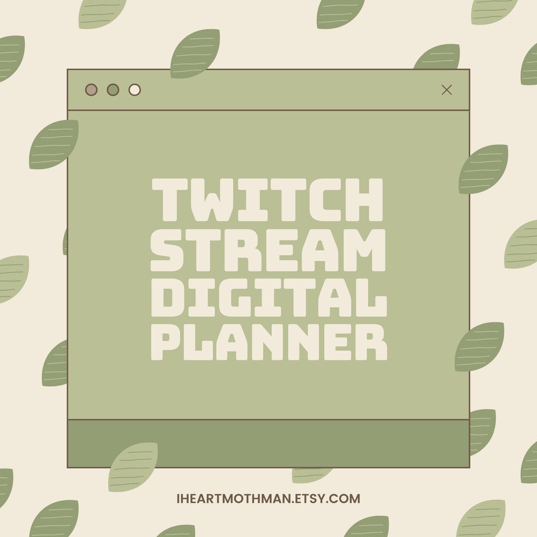Ultimate Twitch Stream Digital Planner Template | Green Aesthetic ... Ultimate Twitch Stream Digital Planner Template | Green Aesthetic ...