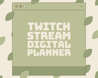 Ultimate Twitch Stream Digital Planner Template | Purple Neon Aesthetic ...
