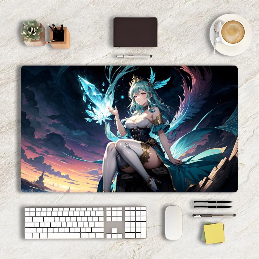 Anime Girl Playmat, MTG Playmat, Anime Waifu TCG Playmat, Desk Mat ...