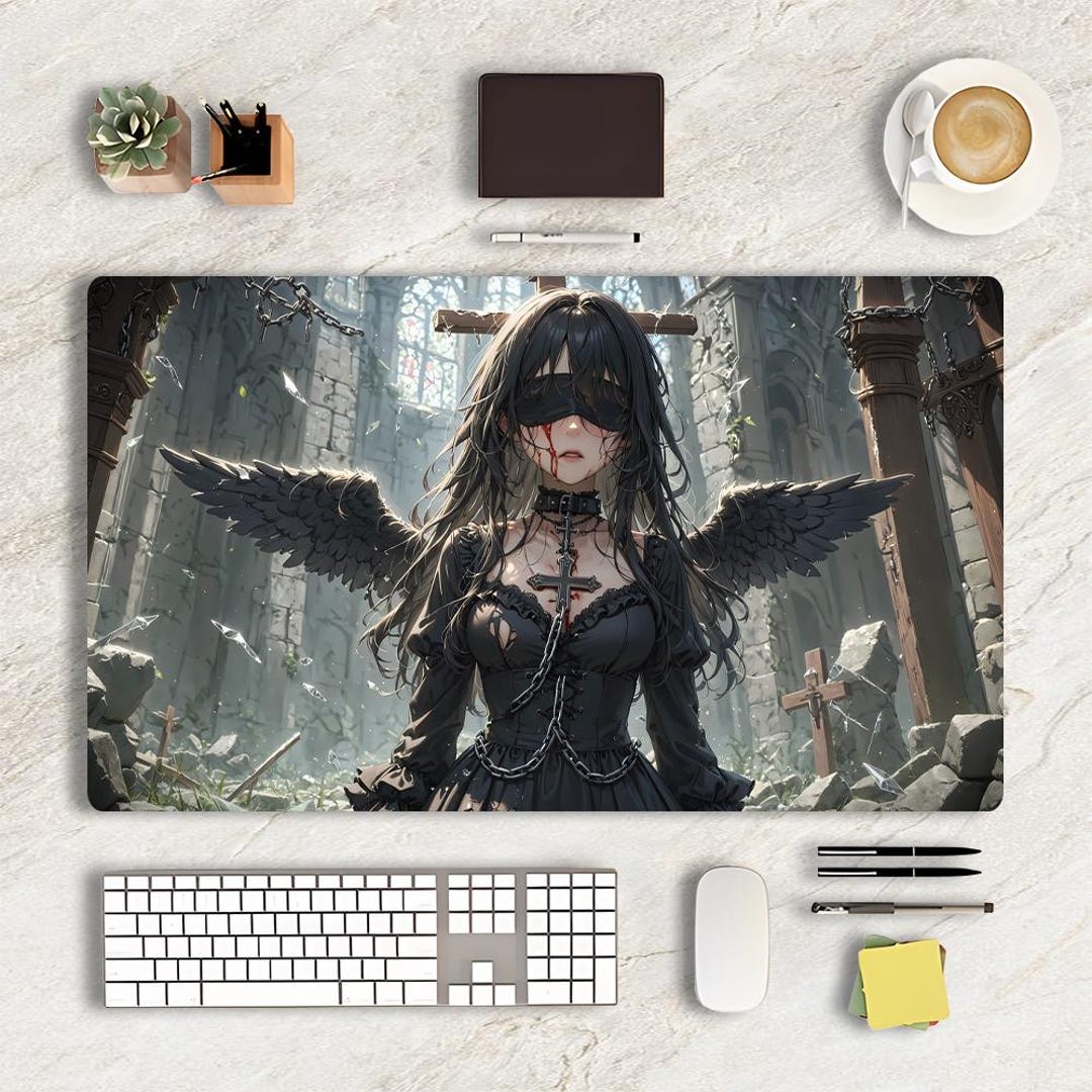 Anime Girl Playmat, MTG Playmat, Anime Waifu TCG Playmat, Desk Mat ...