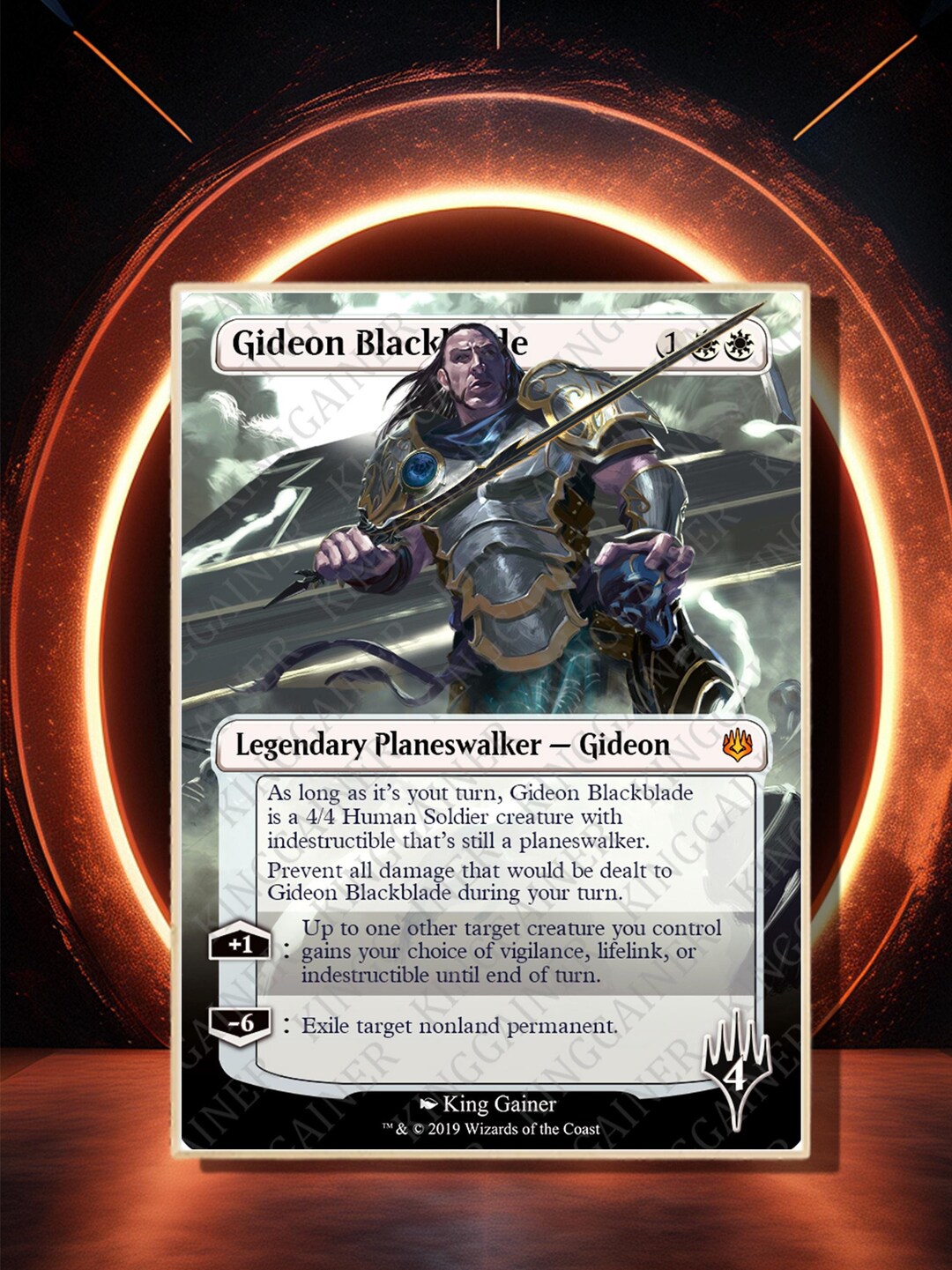 Gideon Blackblade ,customised MTG Cards,quality Agent Cards,chandra Mtg ...