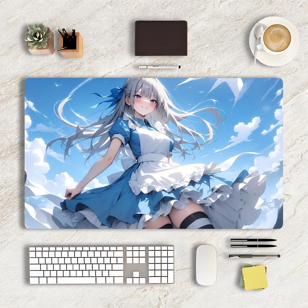 Anime Girl Playmat, MTG Playmat, Anime Waifu TCG Playmat, Desk Mat ...