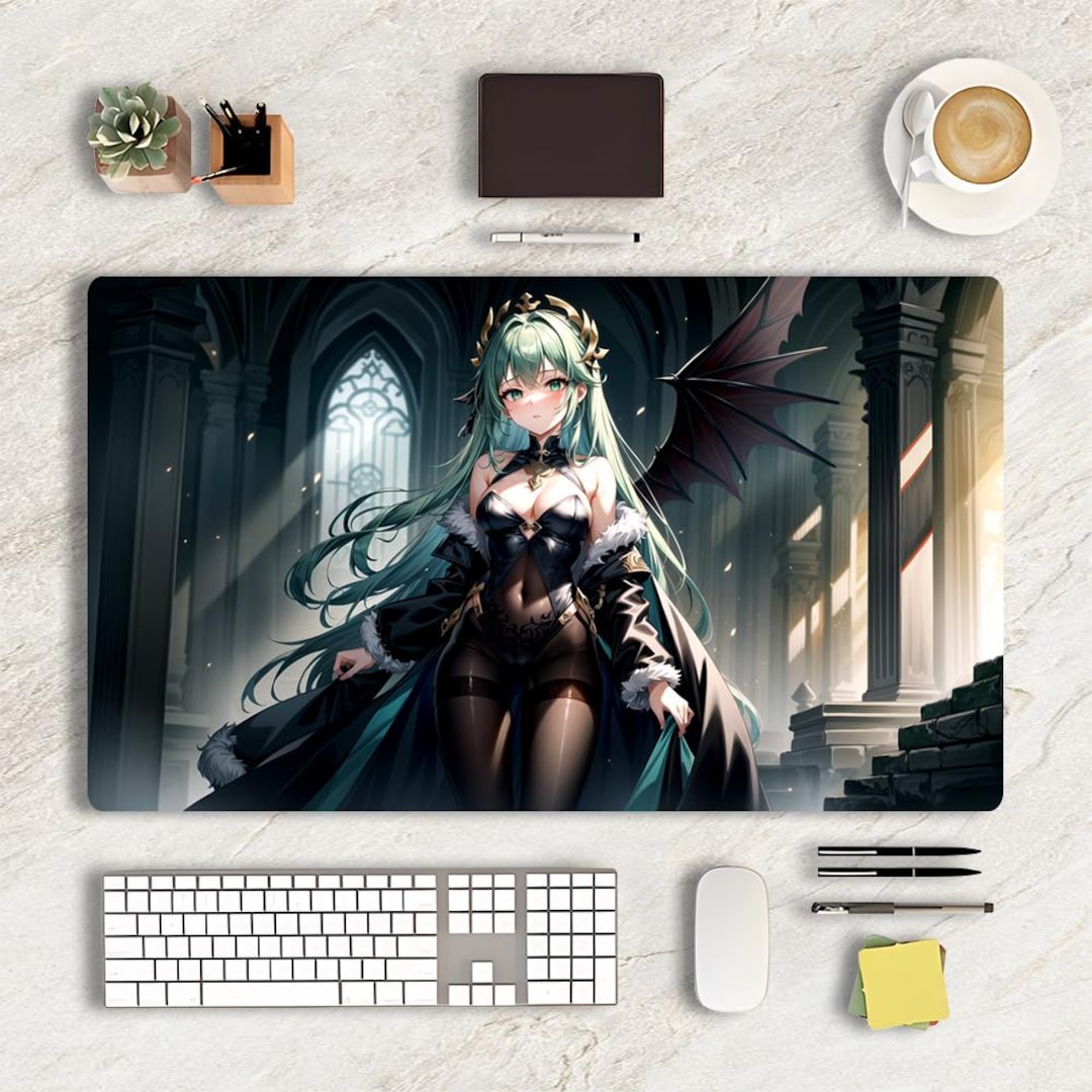 Anime Girl Playmat, MTG Playmat, Anime Waifu TCG Playmat, Desk Mat ...