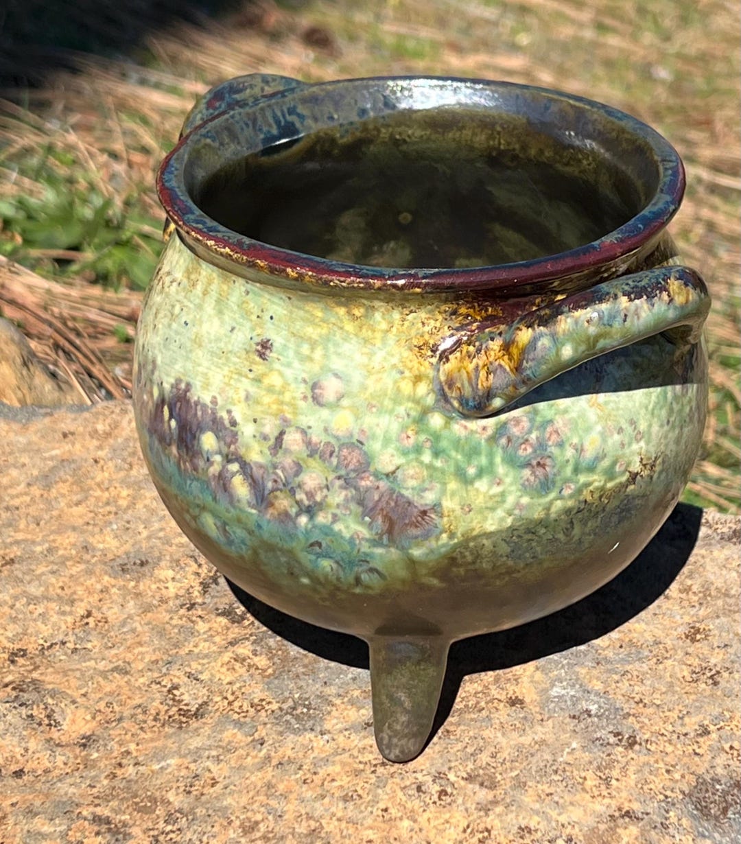 Ready to Ship Pottery Cauldron Bowl Wicca Wiccan Incense Bowl and More ...