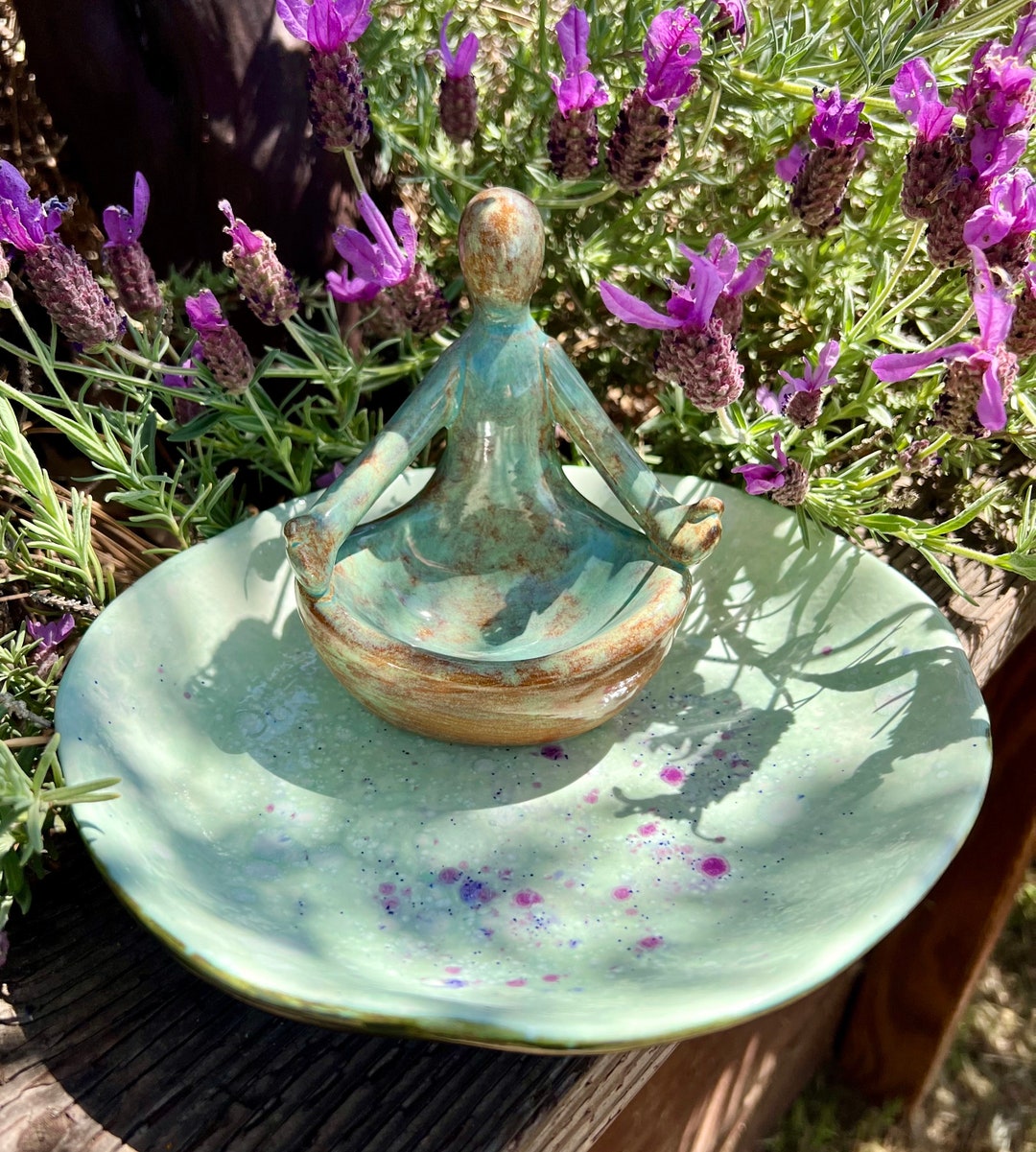 Mother Nature Pottery Garden Bowl Dish Rustic Garden Decor Ready to ...