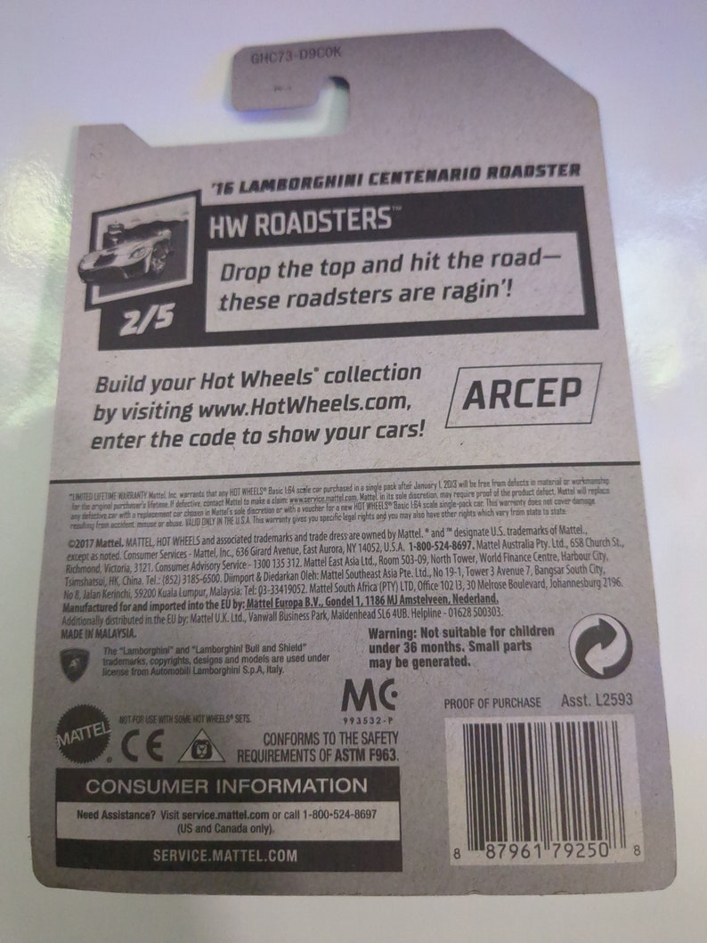 2016 Lamborghini Centenario (HW Roadsters) White - Etsy