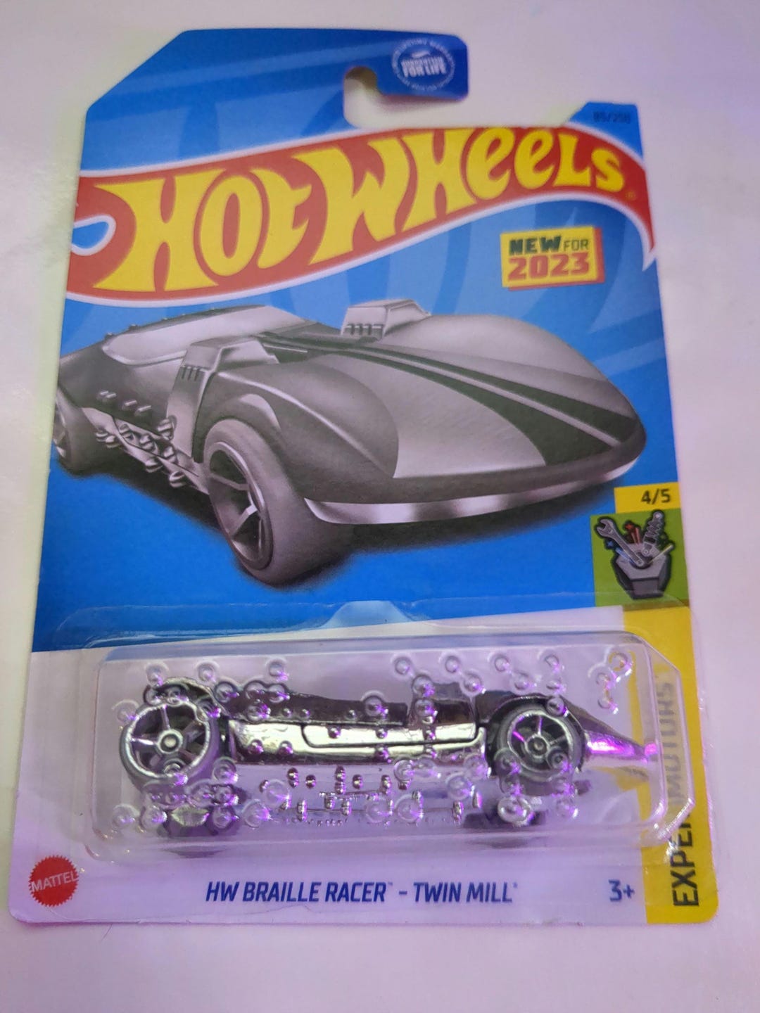 HW Braille Racer-twin Mill (experimotors) 1st Car for the Blind- Silver ...