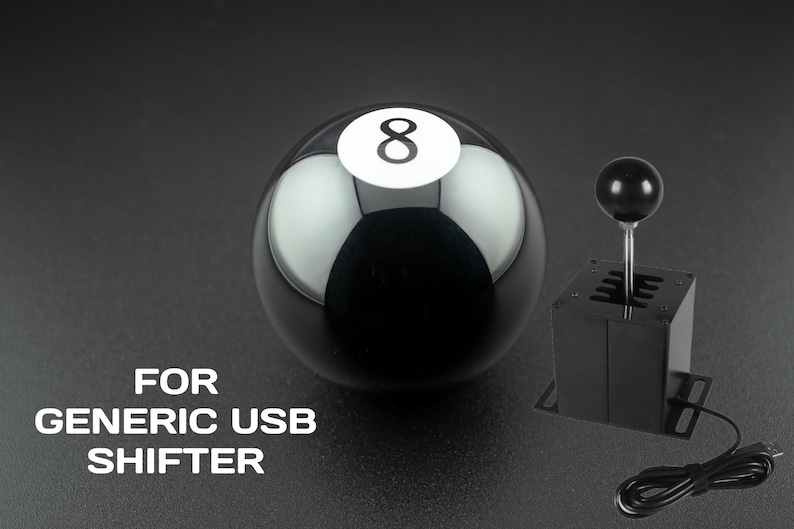 Sim Racing/jdm Manual Shift Knob 8 Ball | Compatible With Simagic Ds-8x ...