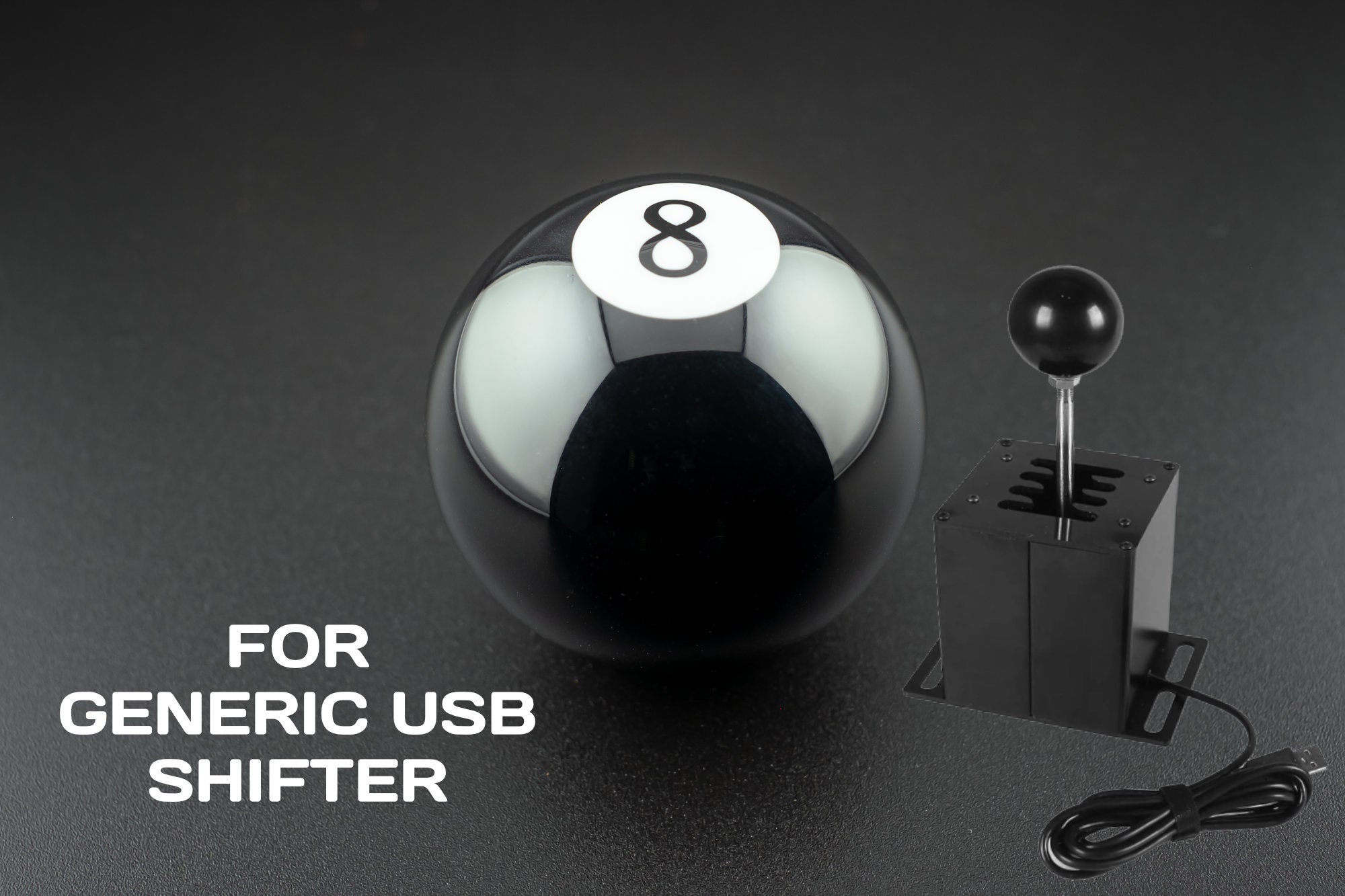Sim Racing/jdm Manual Shift Knob 8 Ball | Compatible With Simagic Ds-8x ...