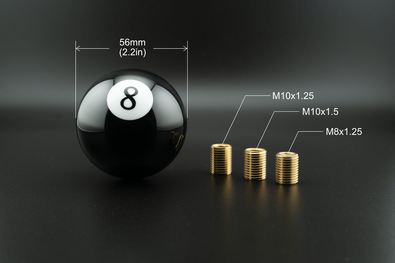 Sim Racing/jdm Manual Shift Knob 8 Ball | Compatible With Simagic Ds-8x ...