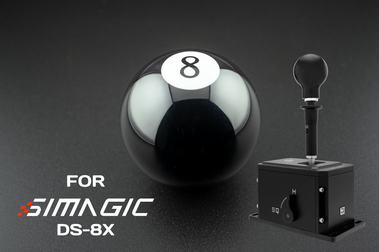 Sim Racing/jdm Manual Shift Knob 8 Ball | Compatible With Simagic Ds-8x ...