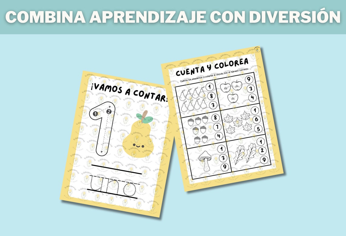 Mis Primeros Números: Libro De Actividades Para Niños. Set 33 Páginas ...