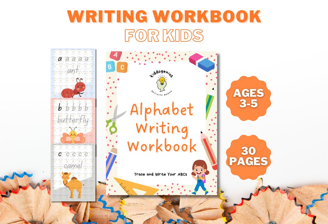 Alphabet Writing Workbook: A Writing Activity Book for Kids. Set of 30 ...