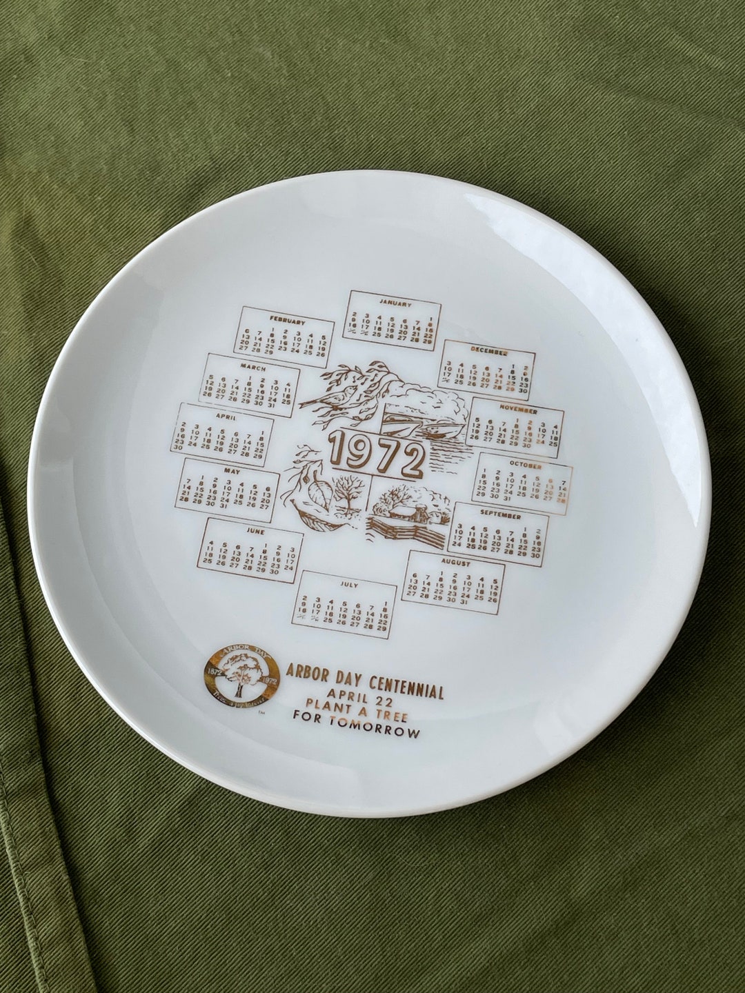 1972 Arbor Day Centennial Commemorative Plate | Vintage | Plant a Tree ...